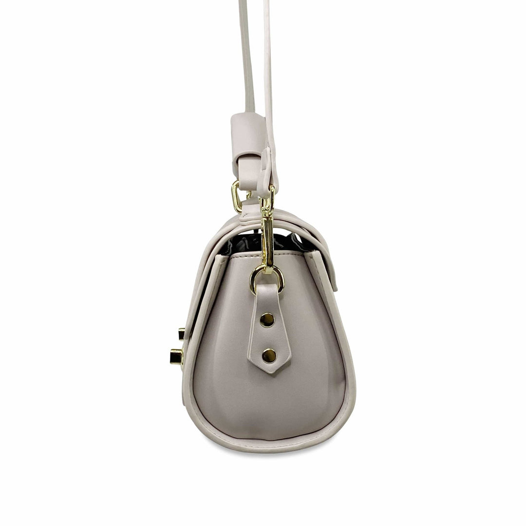 Mini Barrel Bag with Shoulder Strap - Almond | ADONI MMVII NEW YORK